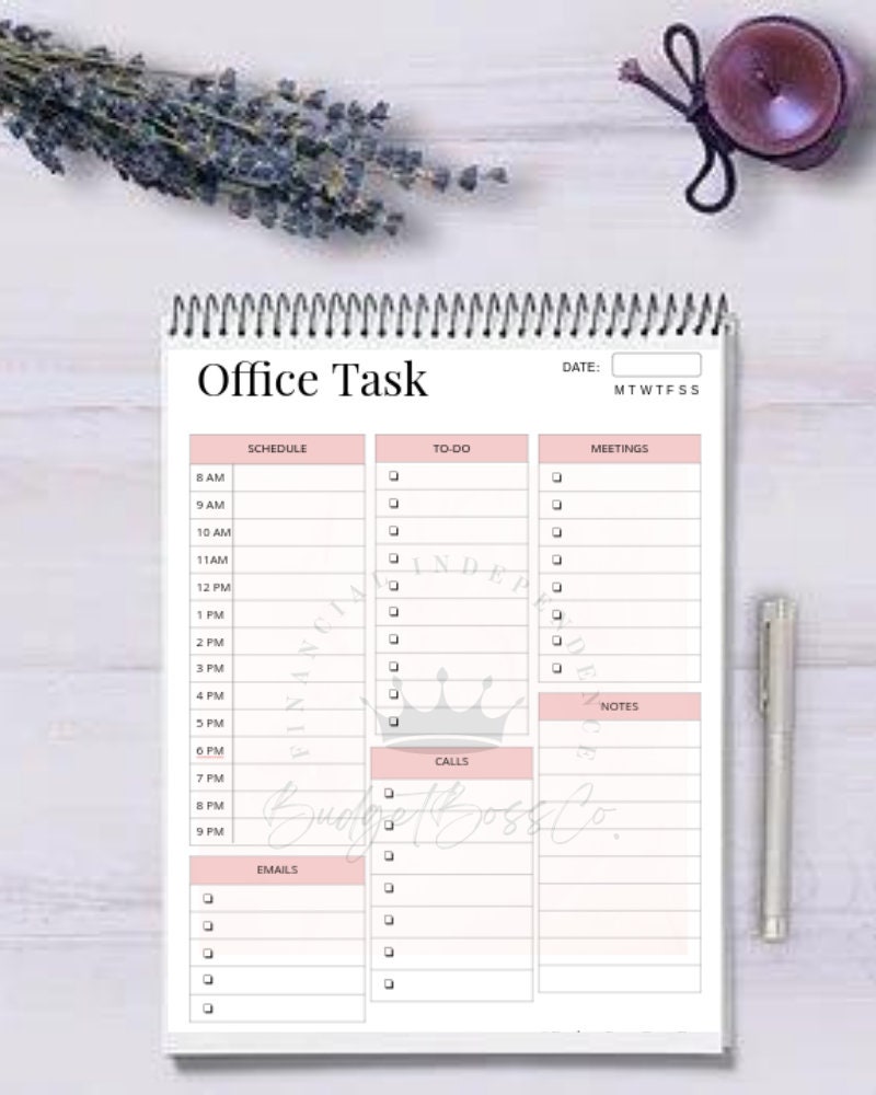 Office Task Tracker, Printable, Office Organizer, Work Planner, Work To ...