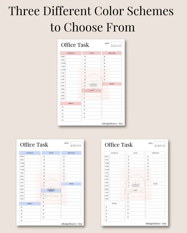 Office Task Tracker, Printable, Office Organizer, Work Planner, Work To ...