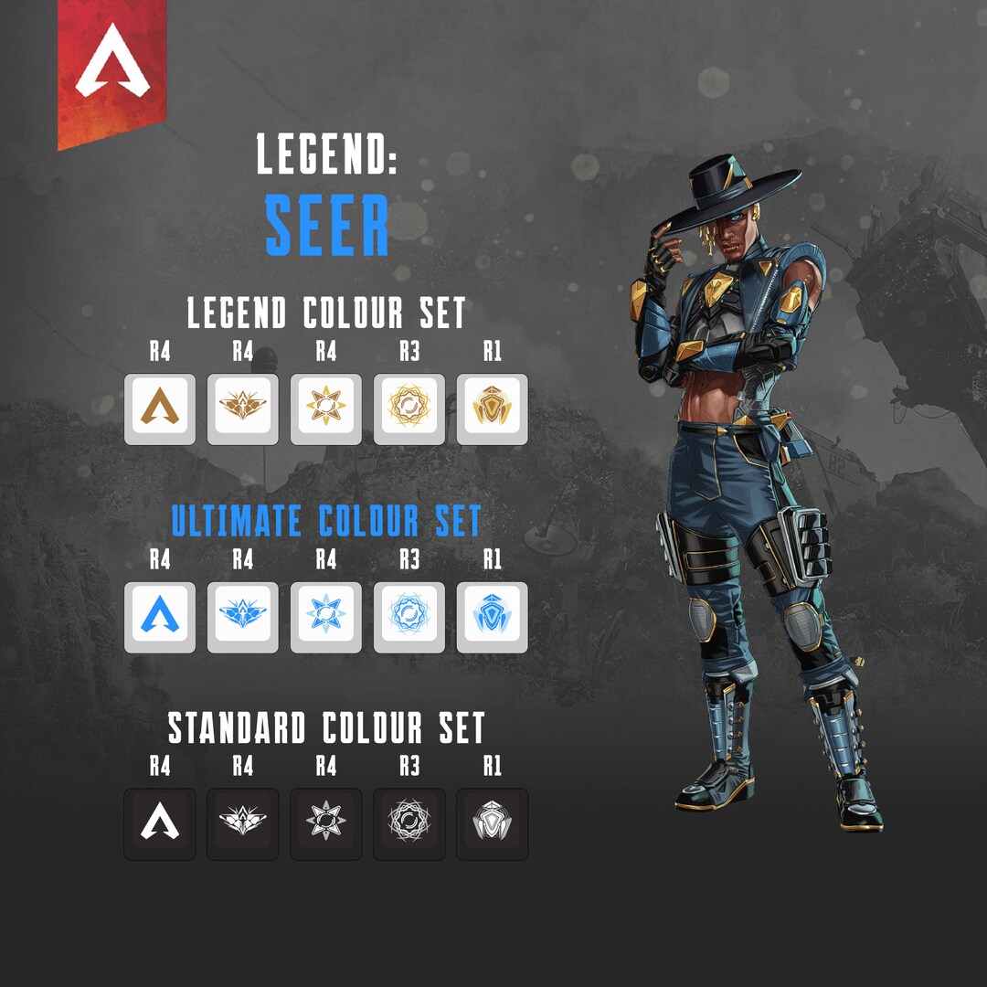 SEER - Apex Legends Keycaps - Legend Abilities - OEM Profile - Fits ...