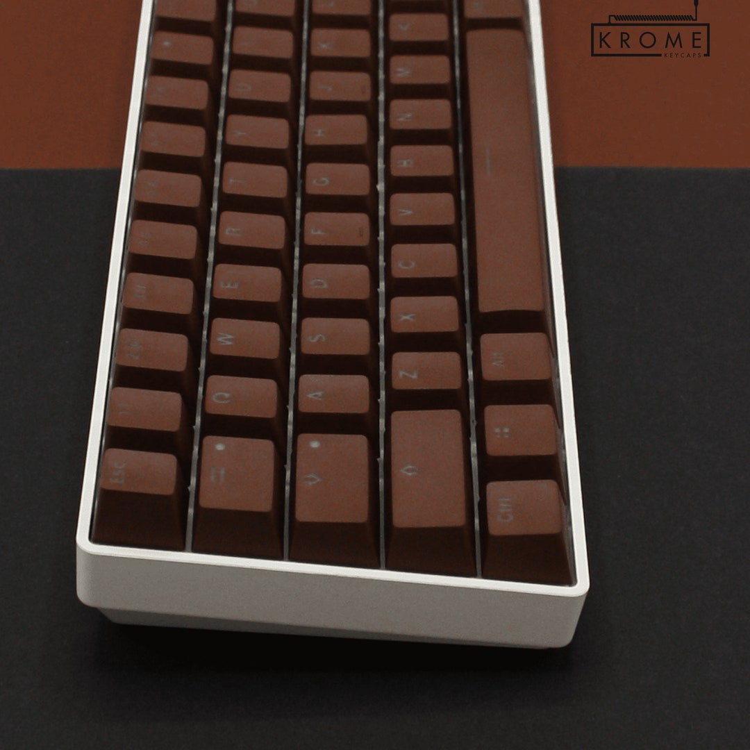 Brown USA Keycaps - 65/75% Sizes - Double Shot PBT - Ansi & Iso ...