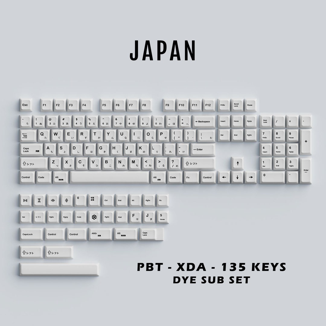 Japan 135 Keycaps XDA Profile Dye Sublimation Keycaps Custom Keycaps ...