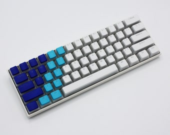 White and Dark Blue Keycaps - Etsy