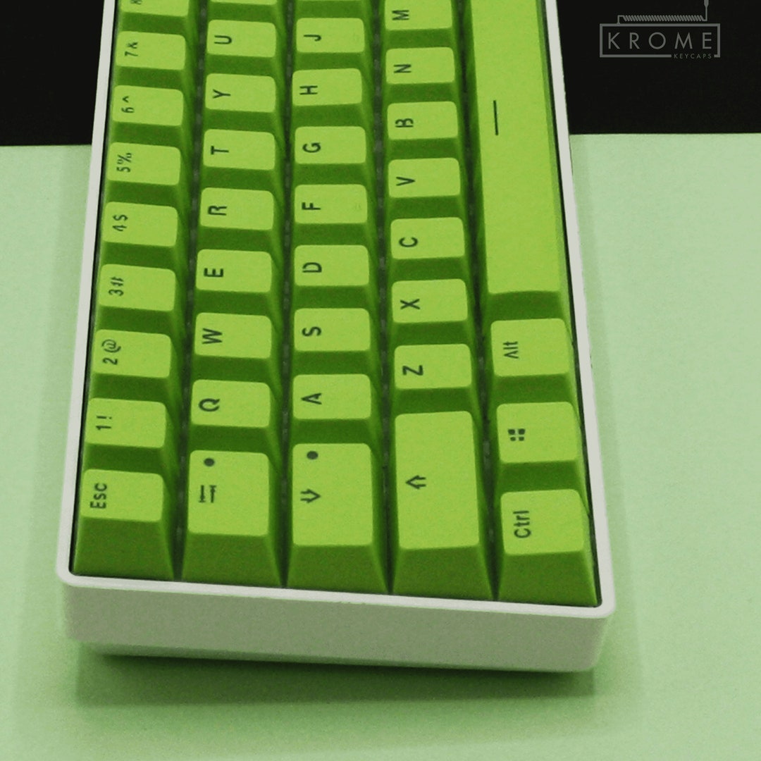 Lime USA Keycaps - 65/75% Sizes - Double Shot PBT - Ansi & Iso ...