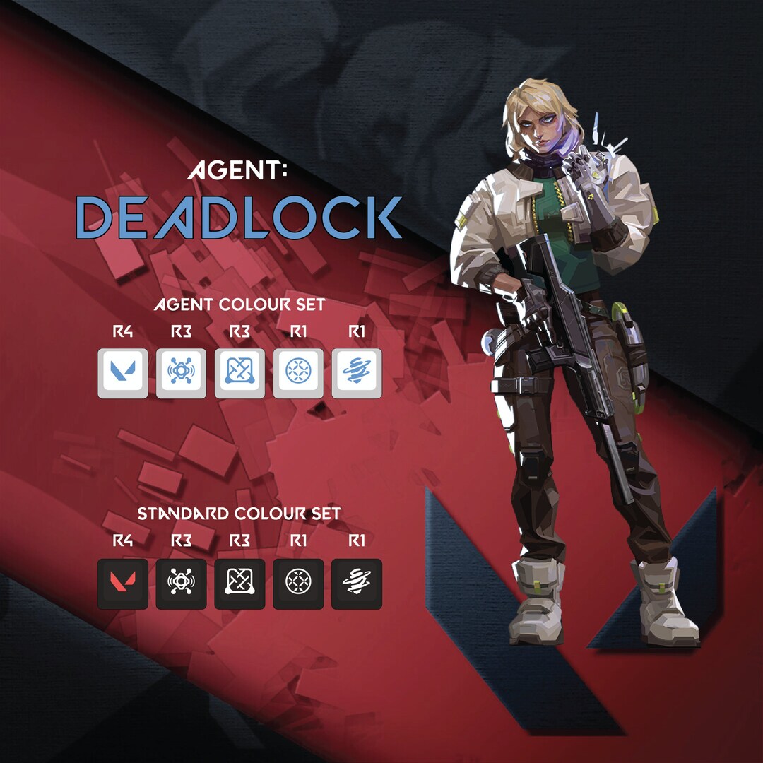 Deadlock Valorant Keycaps: Agent Ability OEM Keycap Set - Etsy