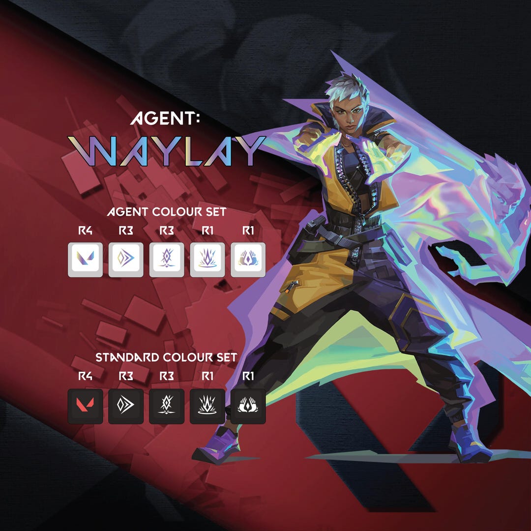WAYLAY - Valorant Keycaps - Agent Abilities - OEM Profile - Fits Cherry ...