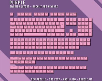 Yellow Backlit Danish Keycaps ISO-DK QWERTY Layout Windows - Etsy