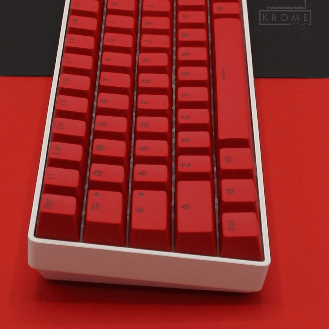 Red USA Keycaps - 65/75% Sizes - Double Shot PBT - Ansi & Iso Available ...