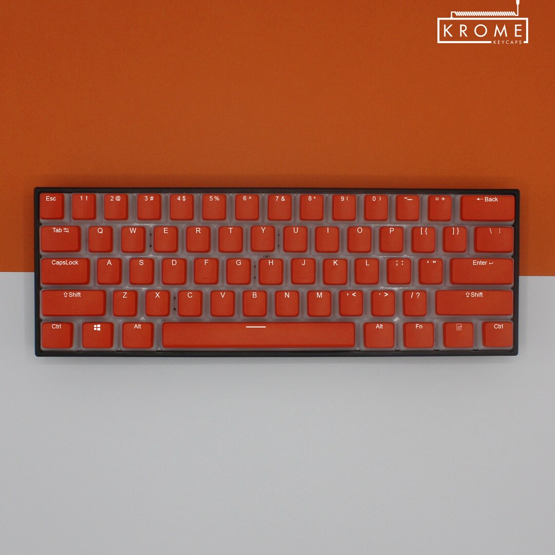 ANSI Blood Orange Pudding Double Shot PBT Keycaps Full Set With ...