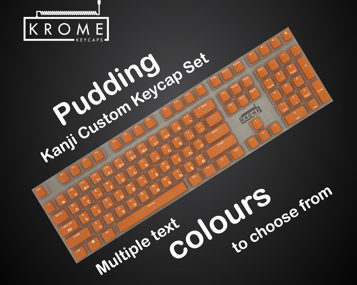 ANSI Japanese Kanji PBT Pudding Keycaps Orange sizes for | Etsy UK