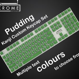 ANSI Japanese Kanji PBT Pudding Keycaps Green sizes for | Etsy