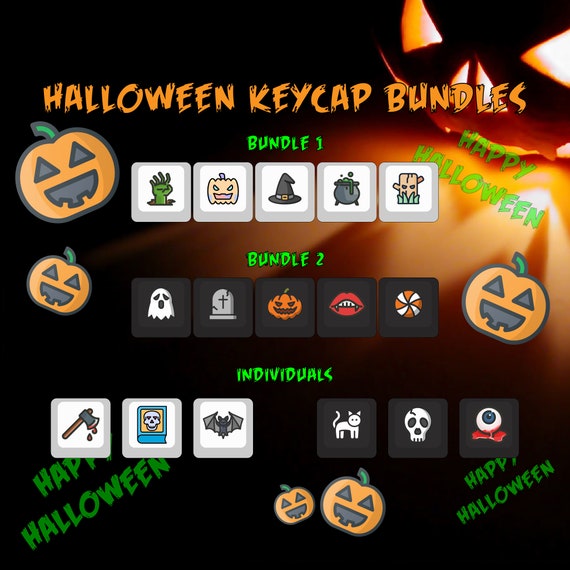 Halloween Keycaps Bundle Sets Individuals Halloween - Etsy