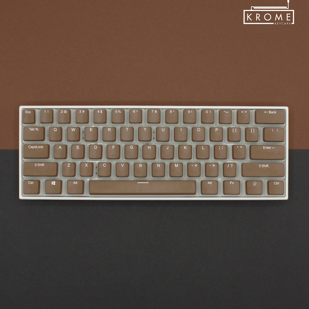 ANSI - Light Brown Pudding Double Shot PBT Keycaps - Full Set With ...