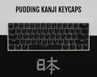 ANSI Japanese Kanji PBT Pudding Keycaps Grey sizes for 104, 80 TKL and ...