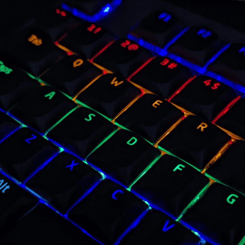 Cream/grey/brown Low Profile PBT Keycaps - ANSI Backlit - Etsy