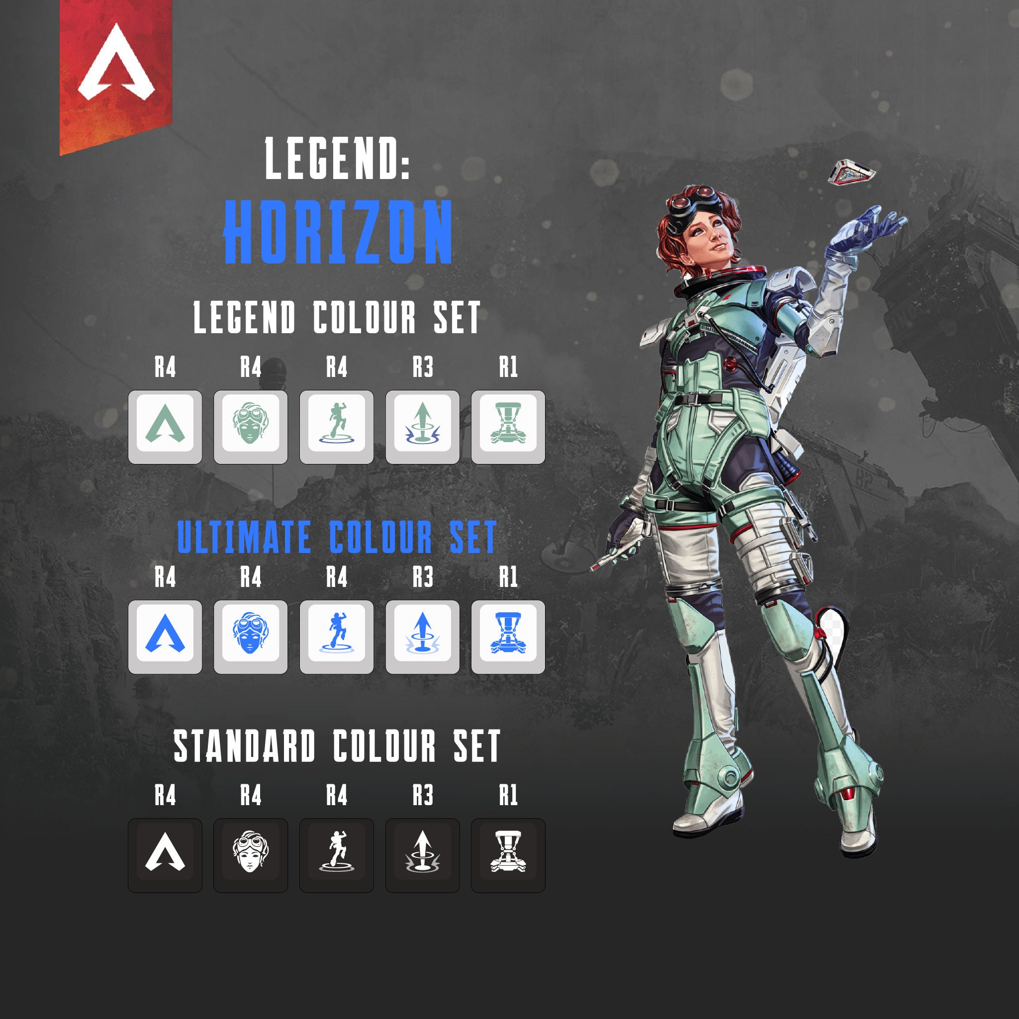 HORIZON Apex Legends Keycaps Legend Abilities OEM - Etsy