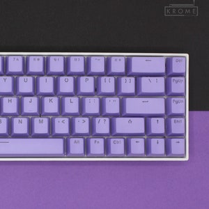 ISO/ANSI 65/75% Sets Purple Double Shot PBT Keycaps Full Set With ...