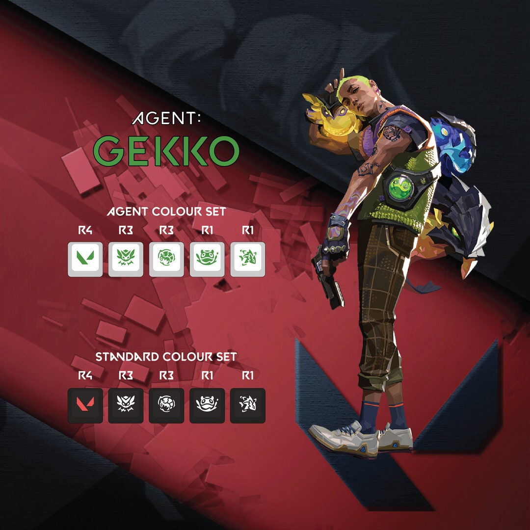 Gekko Valorant Keycaps: Agent Ability OEM Profile Set - Etsy