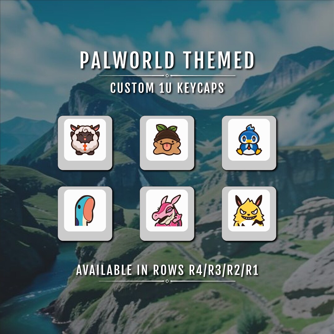 Palworld Themed Custom Keycaps - R4/R3/R2/R1 - OEM Profile - Palworld ...