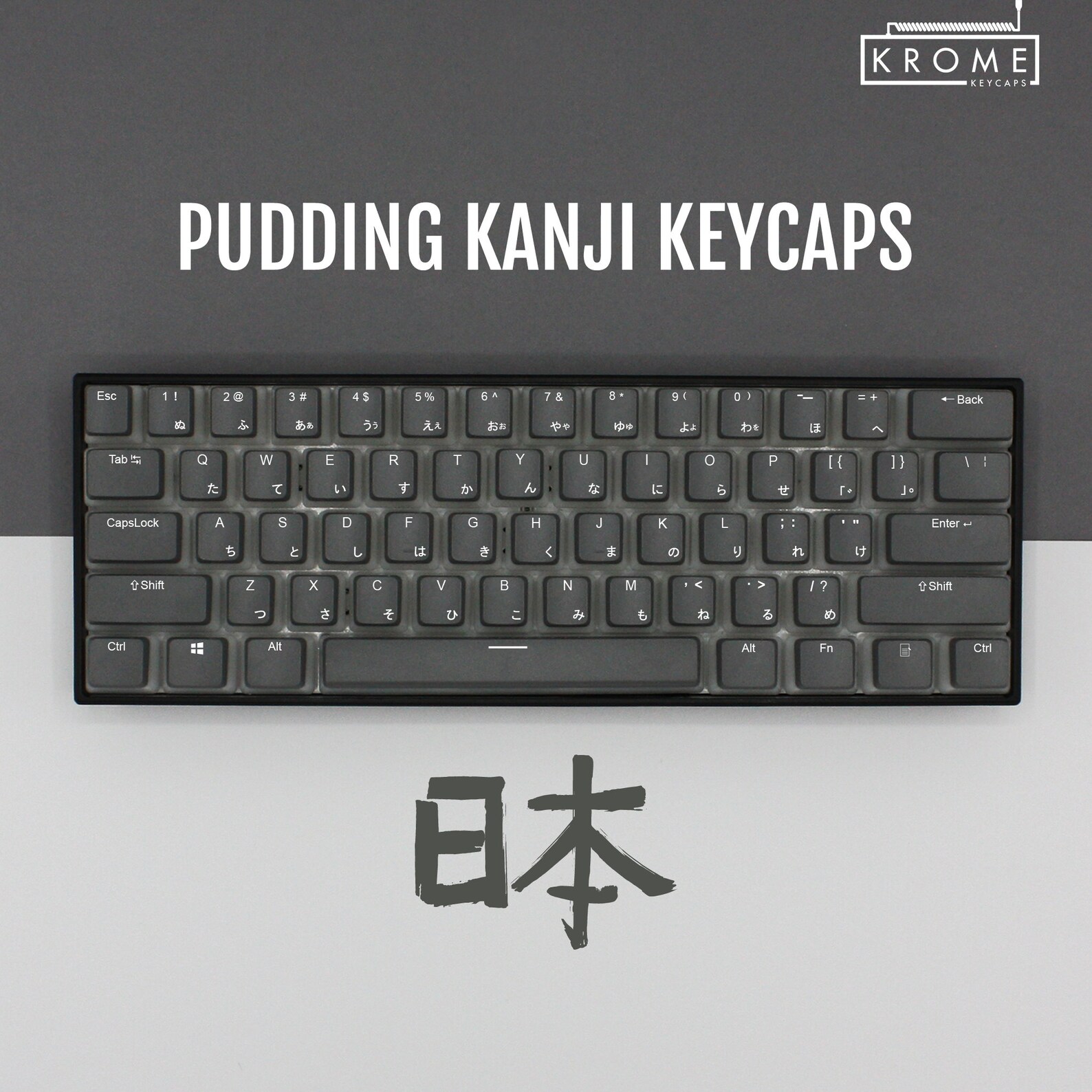 ANSI Japanese Kanji PBT Pudding Keycaps Grey sizes for - Etsy UK