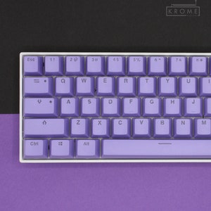 ISO/ANSI 65/75% Sets Purple Double Shot PBT Keycaps Full Set With ...