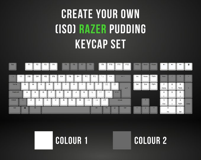ISO - Create Your Own PBT Razer Pudding Keycap Combinations - Sizes for ...