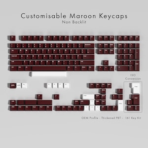 Custom Maroon PBT Keycap Set: Dye-sublimated, Non-backlit (161 Keys) - Etsy