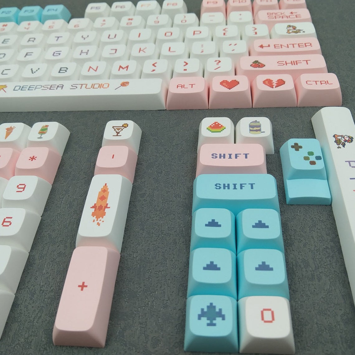 Pixels 125 Keycaps XDA Profile Dye Sublimation Keycaps - Etsy