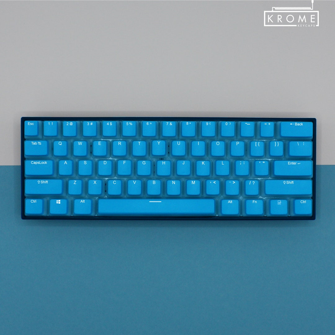 ANSI - Blue Pudding Double Shot PBT Keycaps - Full Set With ...