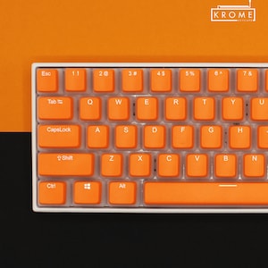 UK Orange Pudding Keychron Layout Keycaps - 100% Size - Dual Language ...