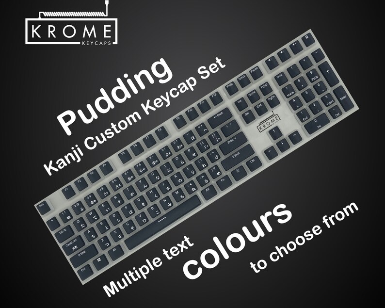 ANSI Japanese Kanji PBT Pudding Keycaps Black sizes for | Etsy UK