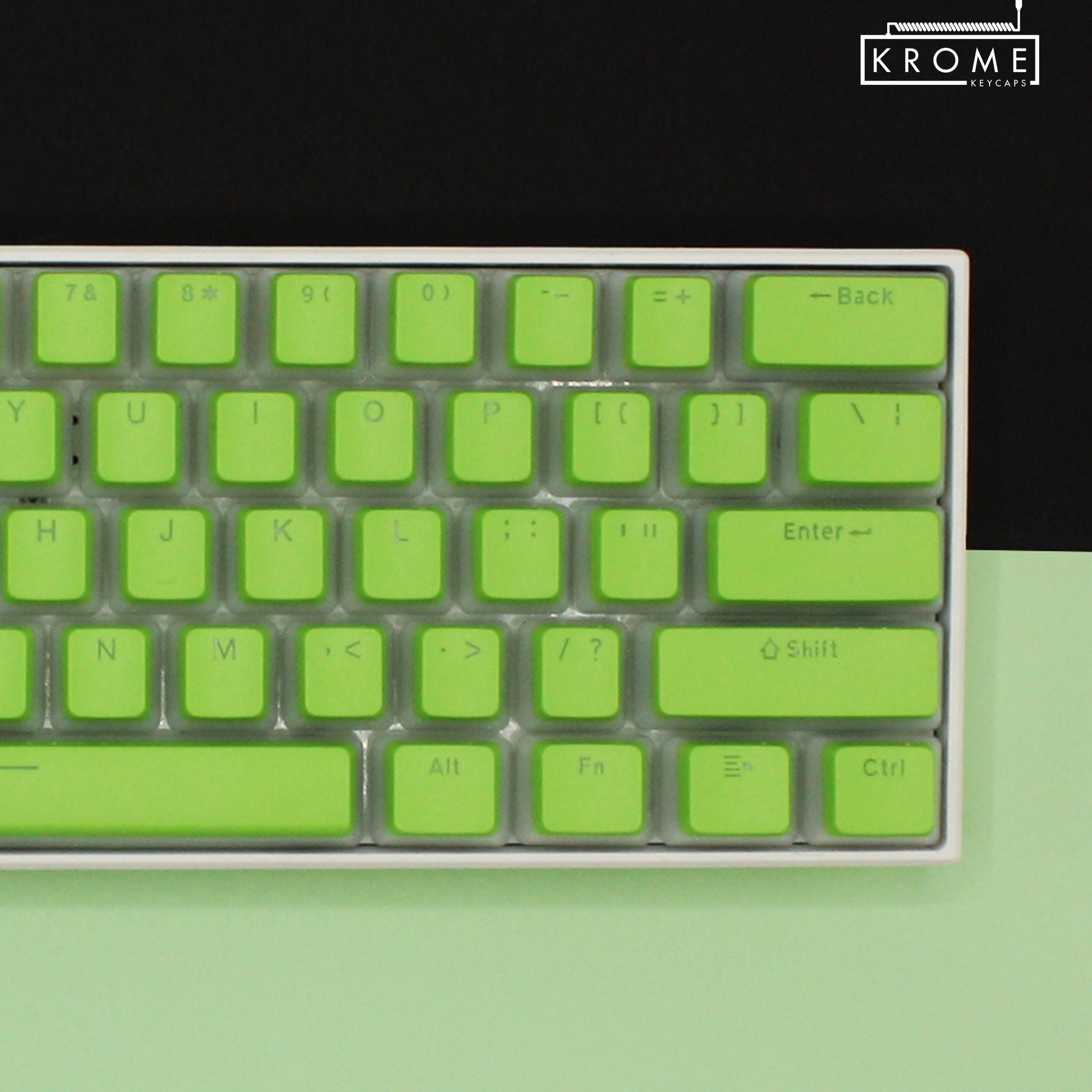 ANSI Lime Green Pudding Double Shot PBT Keycaps Full Set | Etsy