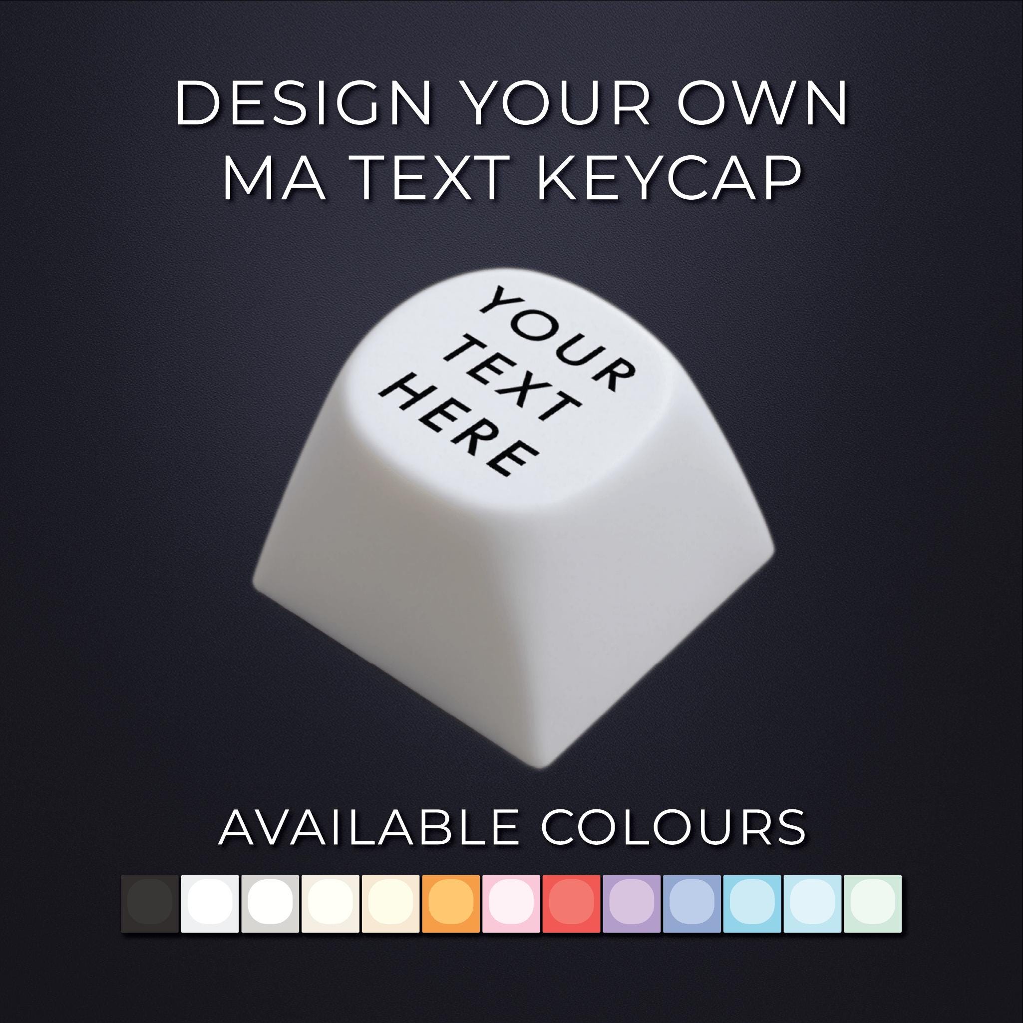 Custom MA Profile Keycap: Personalized Text, Cherry MX Compatible - Etsy