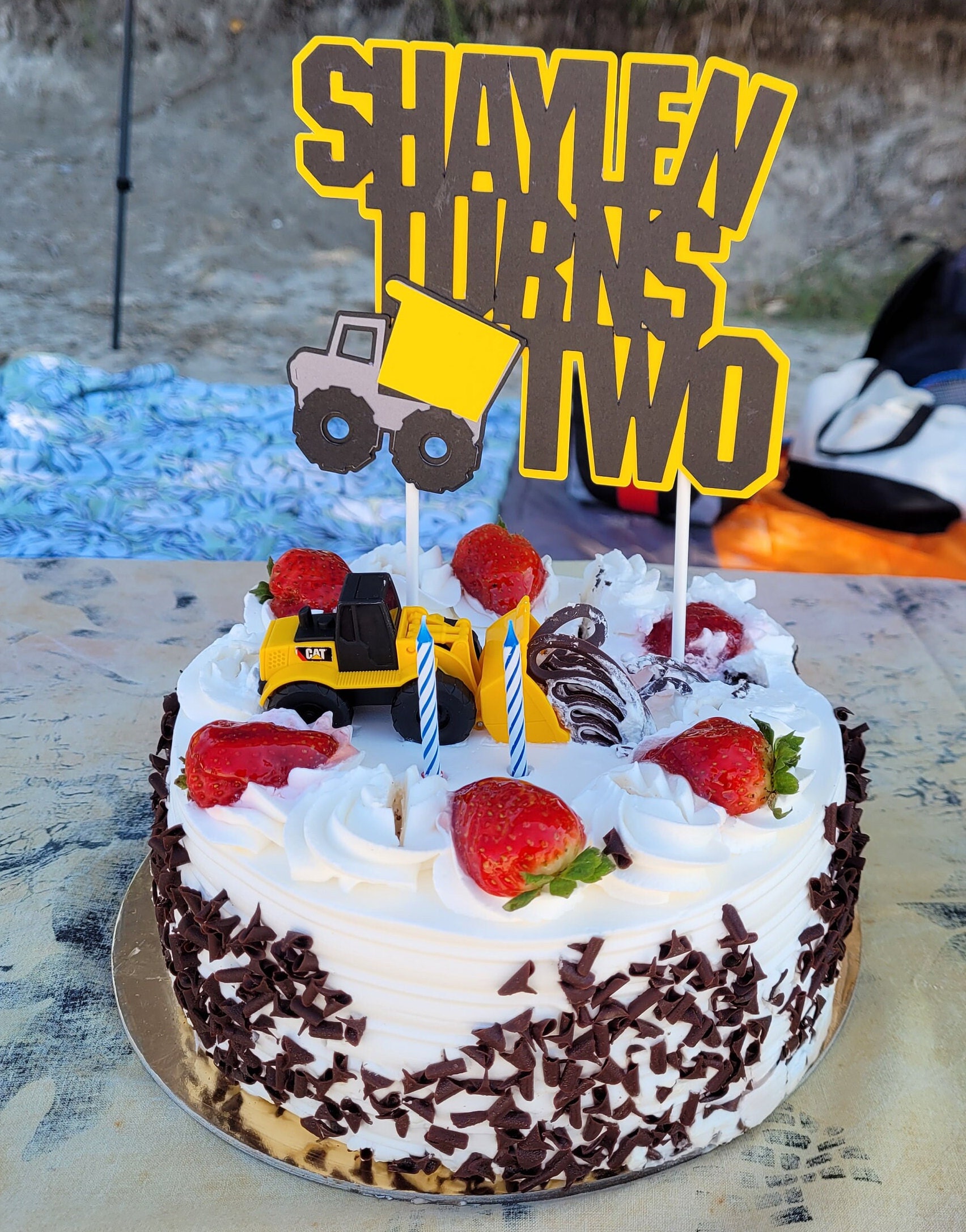 Construction Cake Topper, Custom Construction Party Cake Decor ...