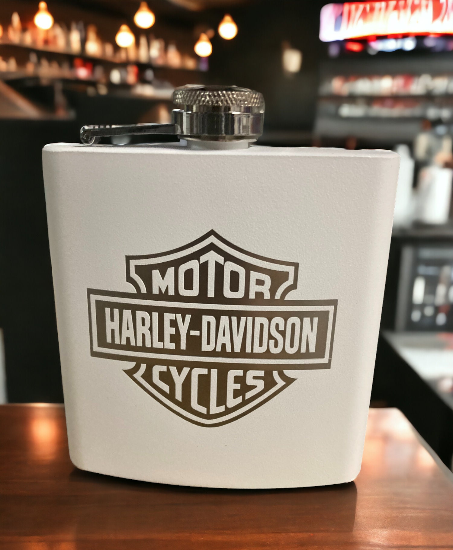Harley Davidson Flask Engraved Flask Personalized Flask Custom Flask ...