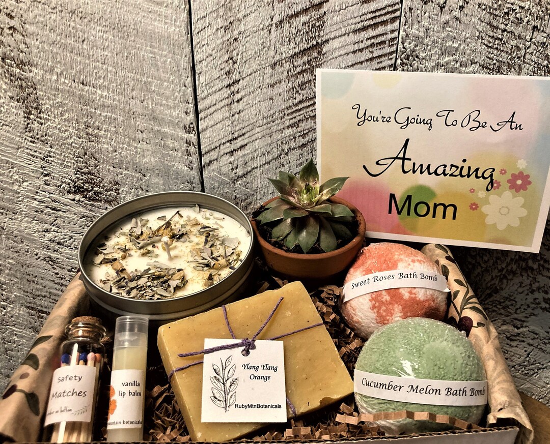 Pregnancy Care Gift New Mom Spa Gift Expectant Mom Gift Succulent Spa ...