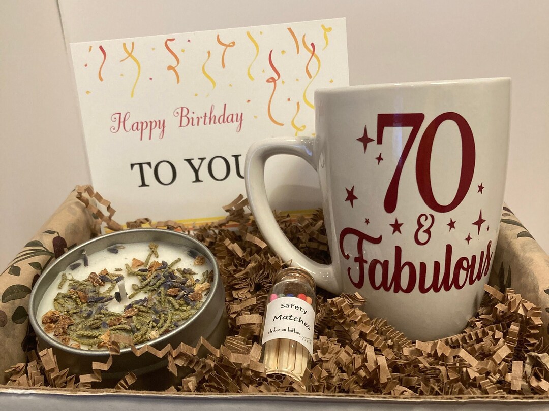70 and Fabulous Mug Birthday Box 70th Birthday Gift Box Birthday Mug ...