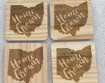 Boise City Idaho Custom Map Coasters State Shape Coasters - Etsy