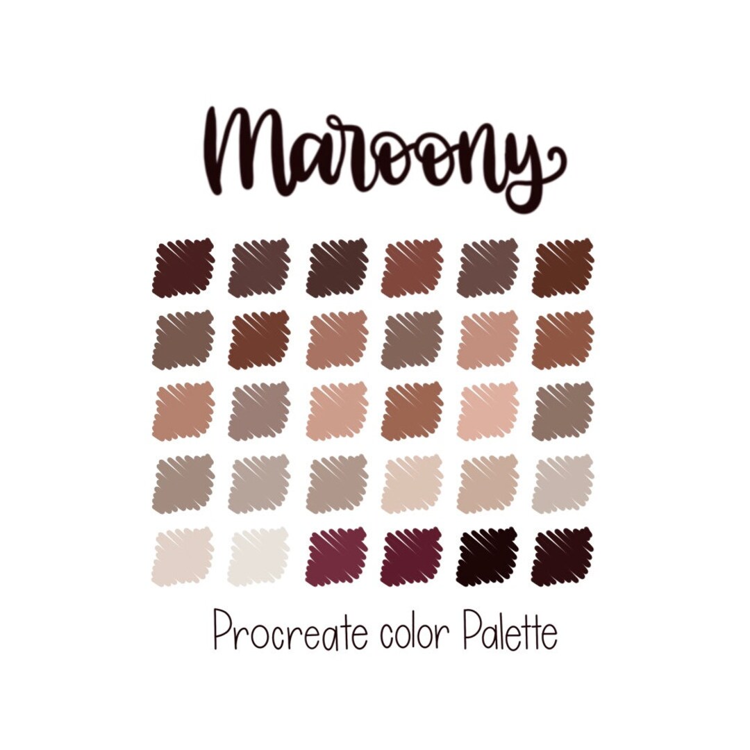 Maroony Procreate Color Palette - Etsy