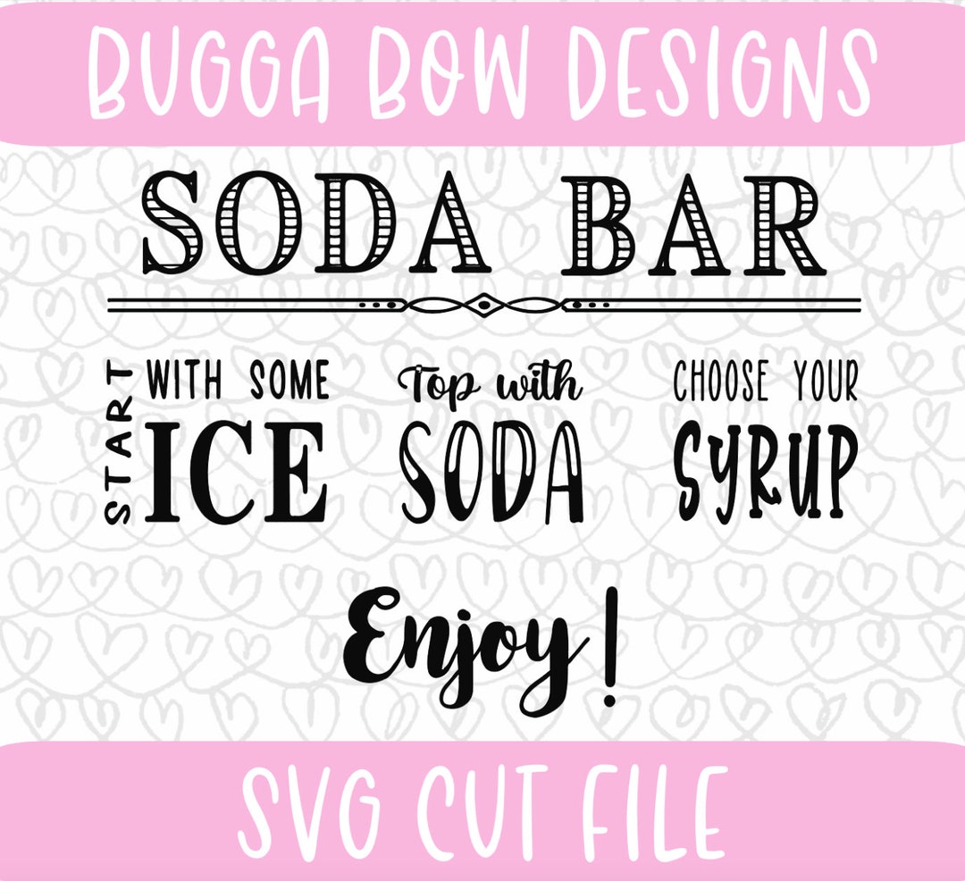 Soda Bar SVG File - Etsy