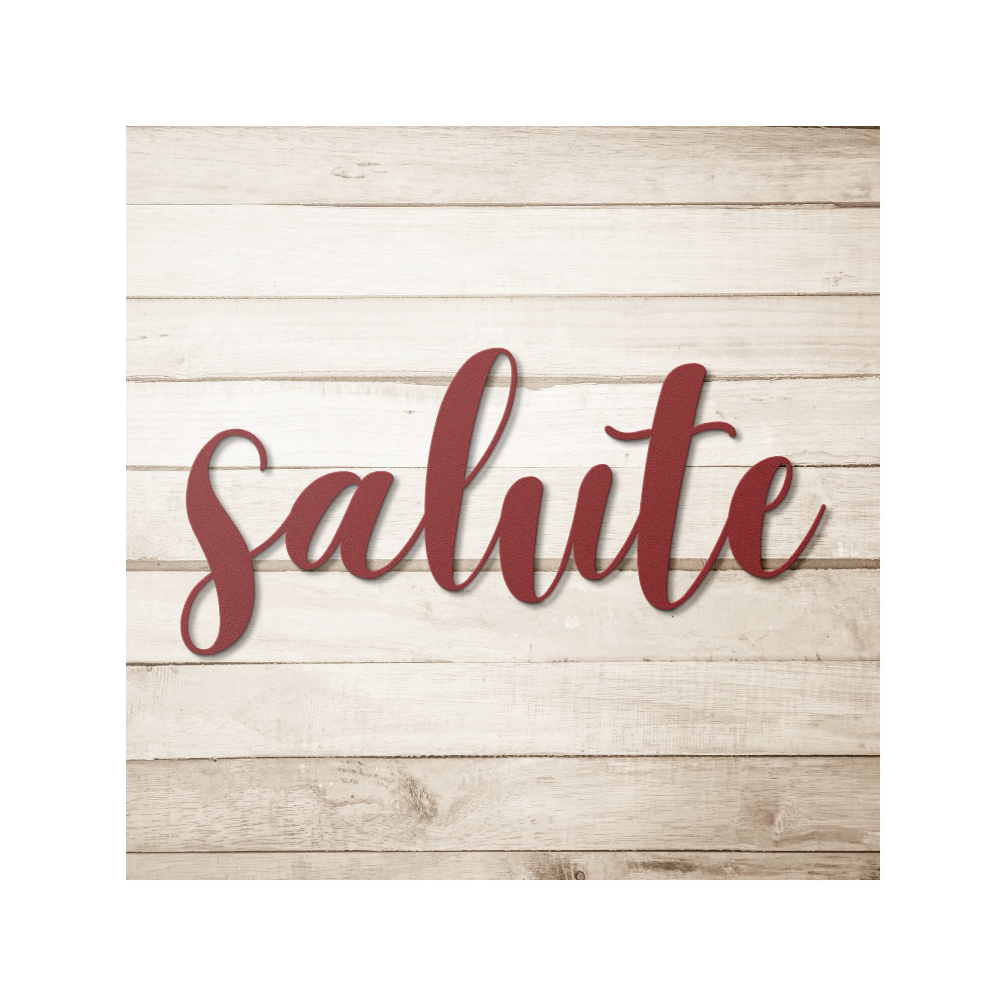 Salute Metal Sign, Salute, Italian Sign, Cheers, Metal Bar Sign, Tuscan ...