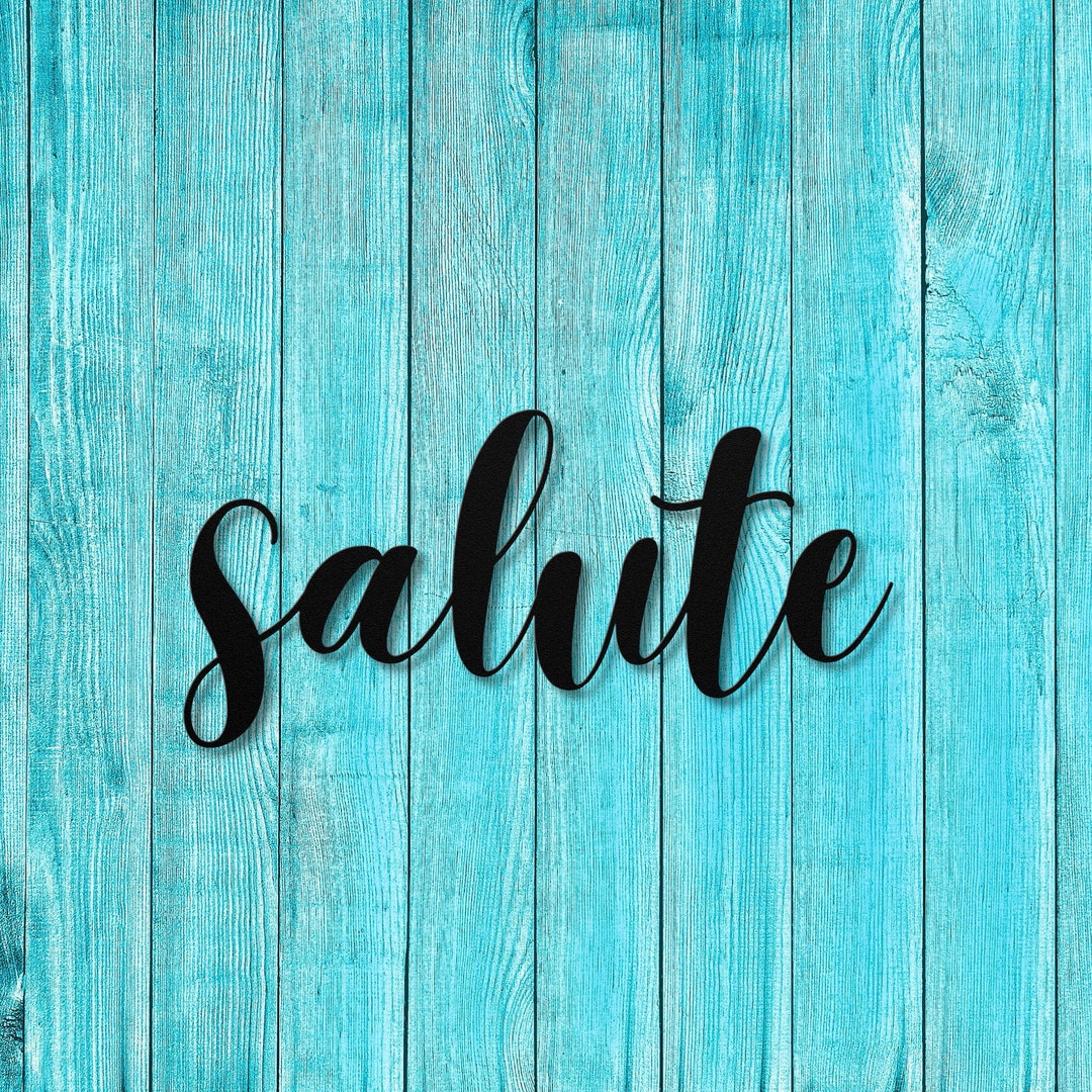 Salute Metal Sign, Salute, Italian Sign, Cheers, Metal Bar Sign, Tuscan ...