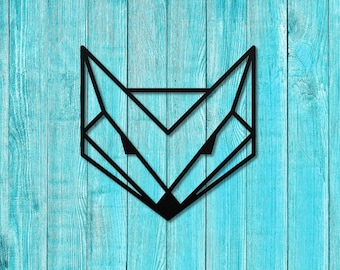 Geometric Fox Mask - Etsy