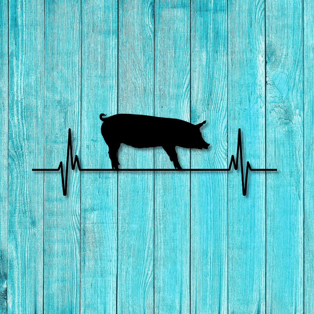 Pig Heartbeat, Pig Farm Sign, Metal Pig Sign, Pig Farm Sign , Farmhouse ...