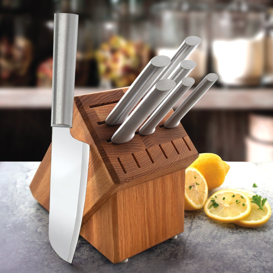 Essential Oak Knife Block Set - Rada Cutlery - Etsy