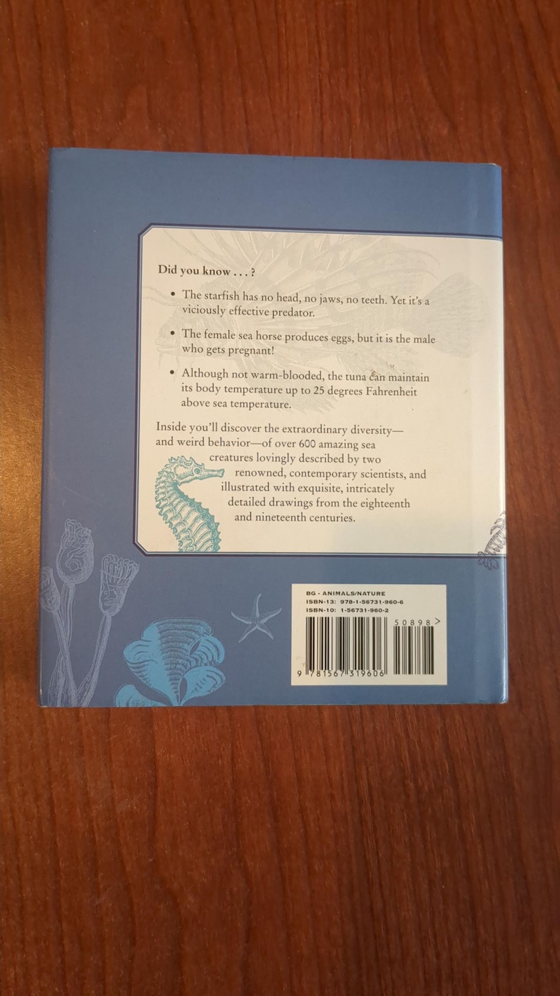 The Anatomy of the Sea: 600 Creatures of the Deep --like New! - Etsy