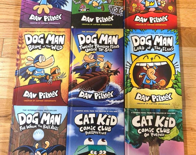 Dog Man & Cat Kid Series 9 Hardcover Books Great Condition! - Etsy