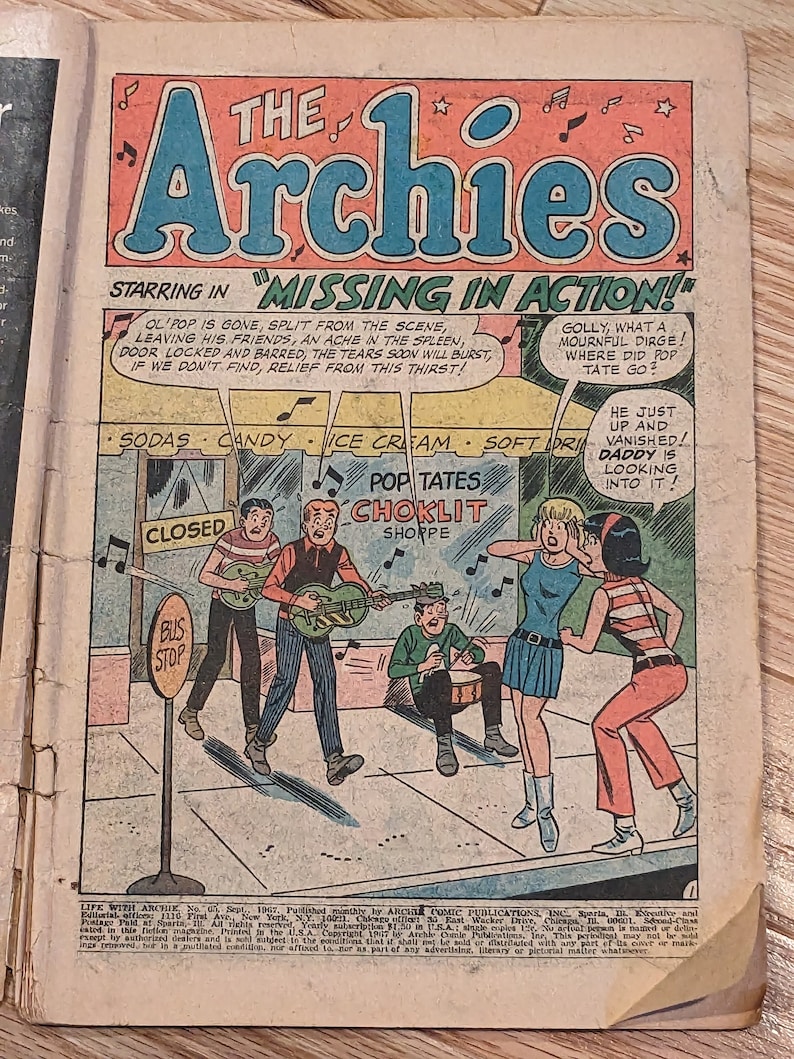 1960's Archie Comics: Life With Archie #65, Reggie & Me #37 - Etsy