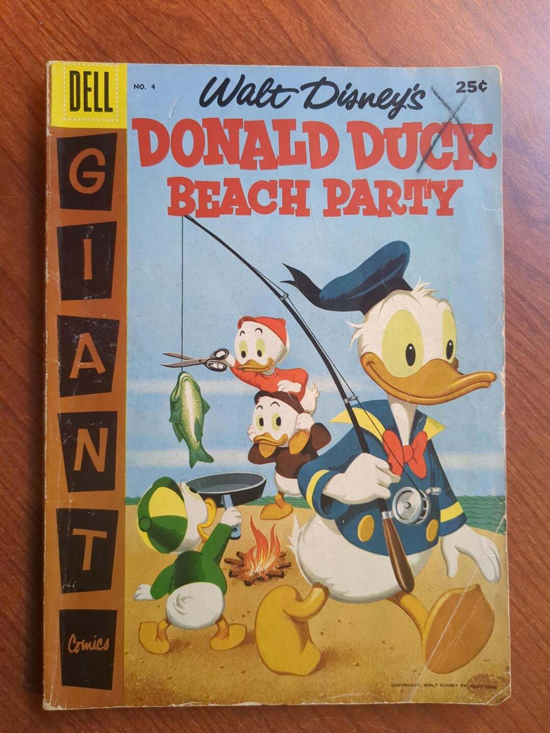 Donald Duck Beach Party Comic Book #4 1957 Dell Giant Disney - Etsy