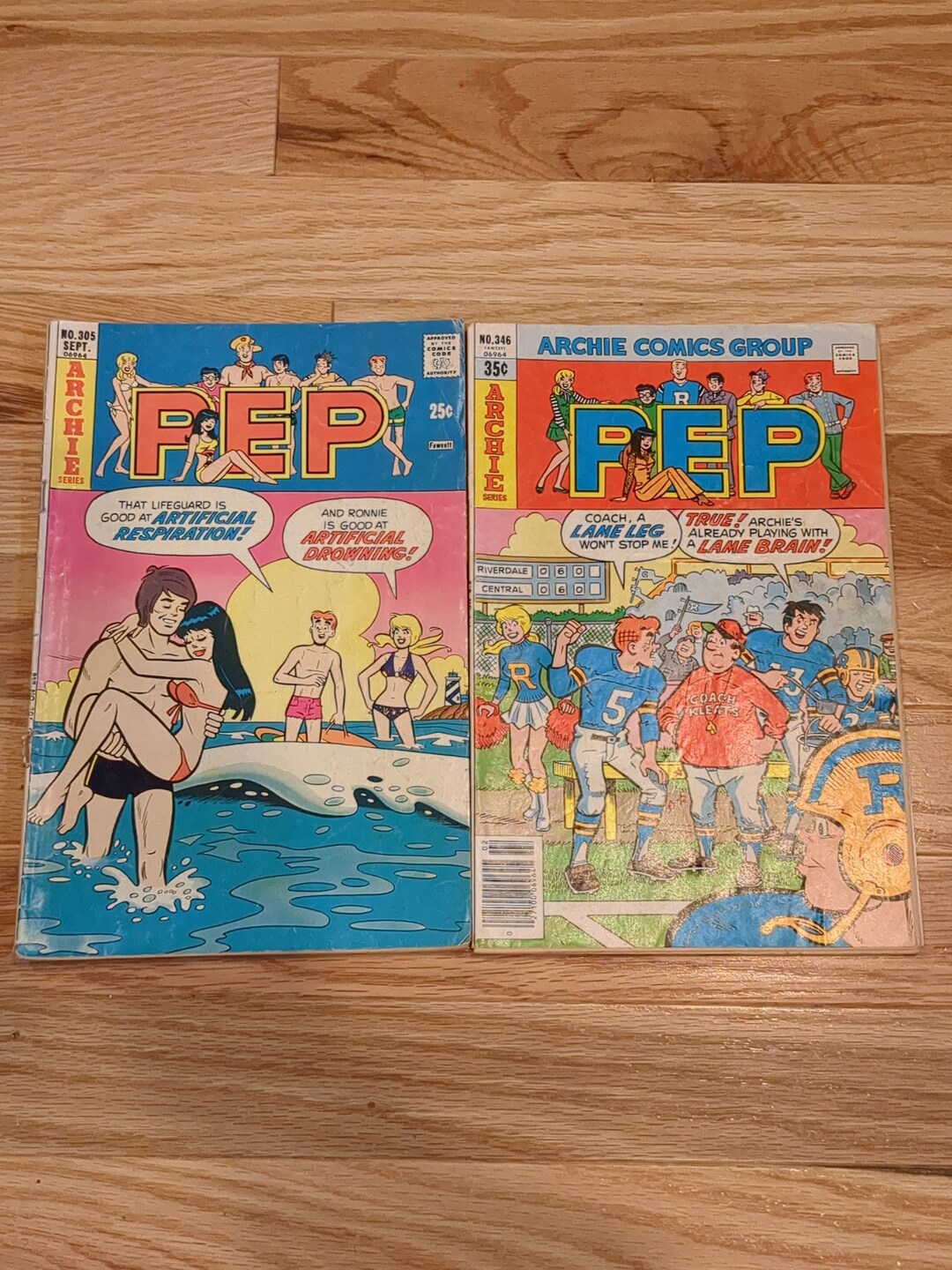 Archie Pep Comics #305, #346. 1970's Classics With Betty & Veronica - Etsy