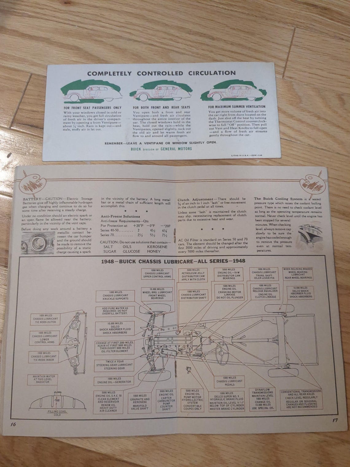 1948 Buick Owner's Guide With Original Documents, Great Vintage ...